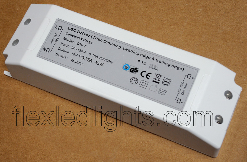 12v 45w dimmable power supply, 120vac to 12vdc dimmable driver